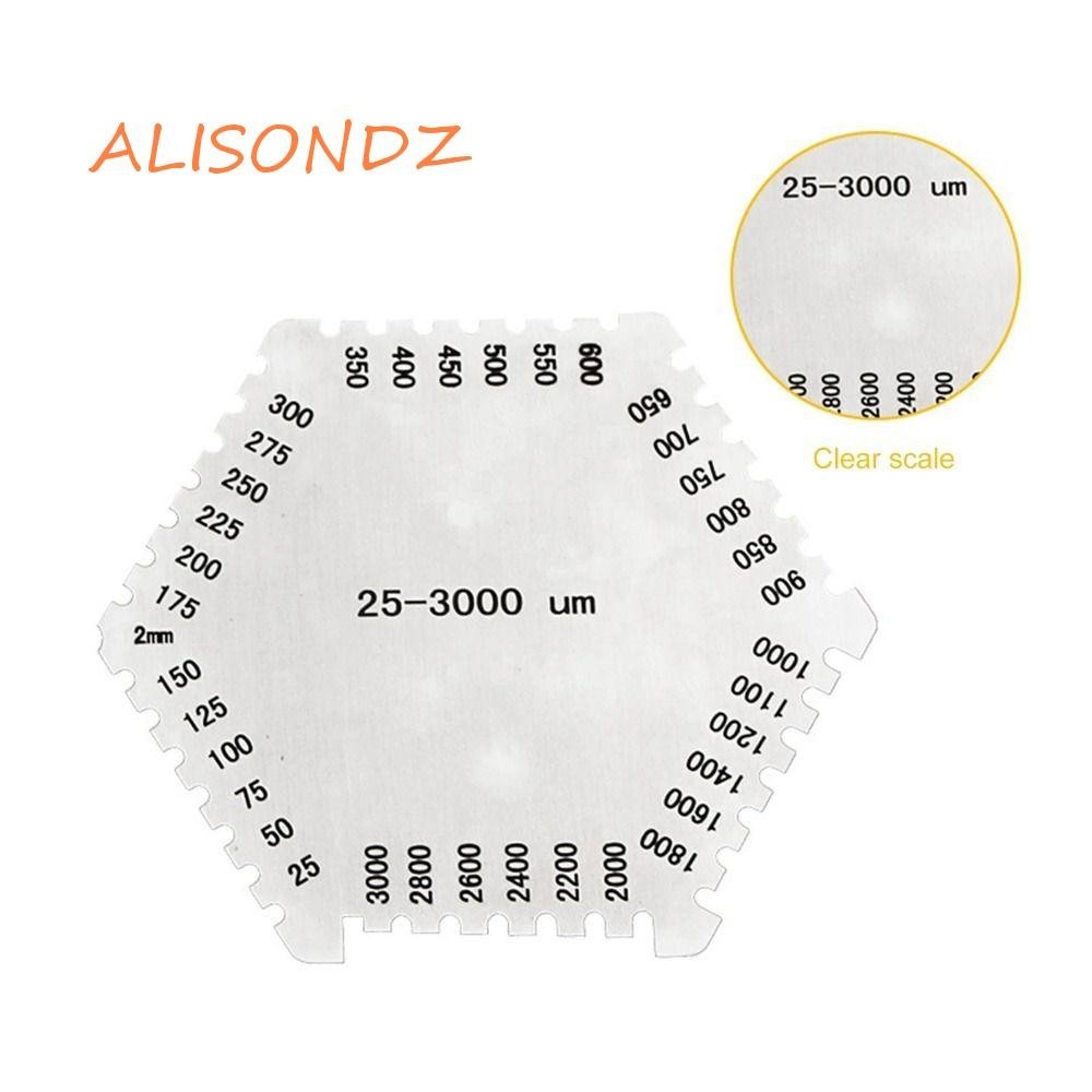 ALISONDZ Hexagon Wet Film Comb, High Precision Stainless Steel Wet ...