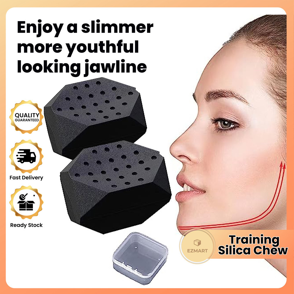 Jaw Training Silica Chew Muscle Fitness Ball jawline exerciser jaw ball ...