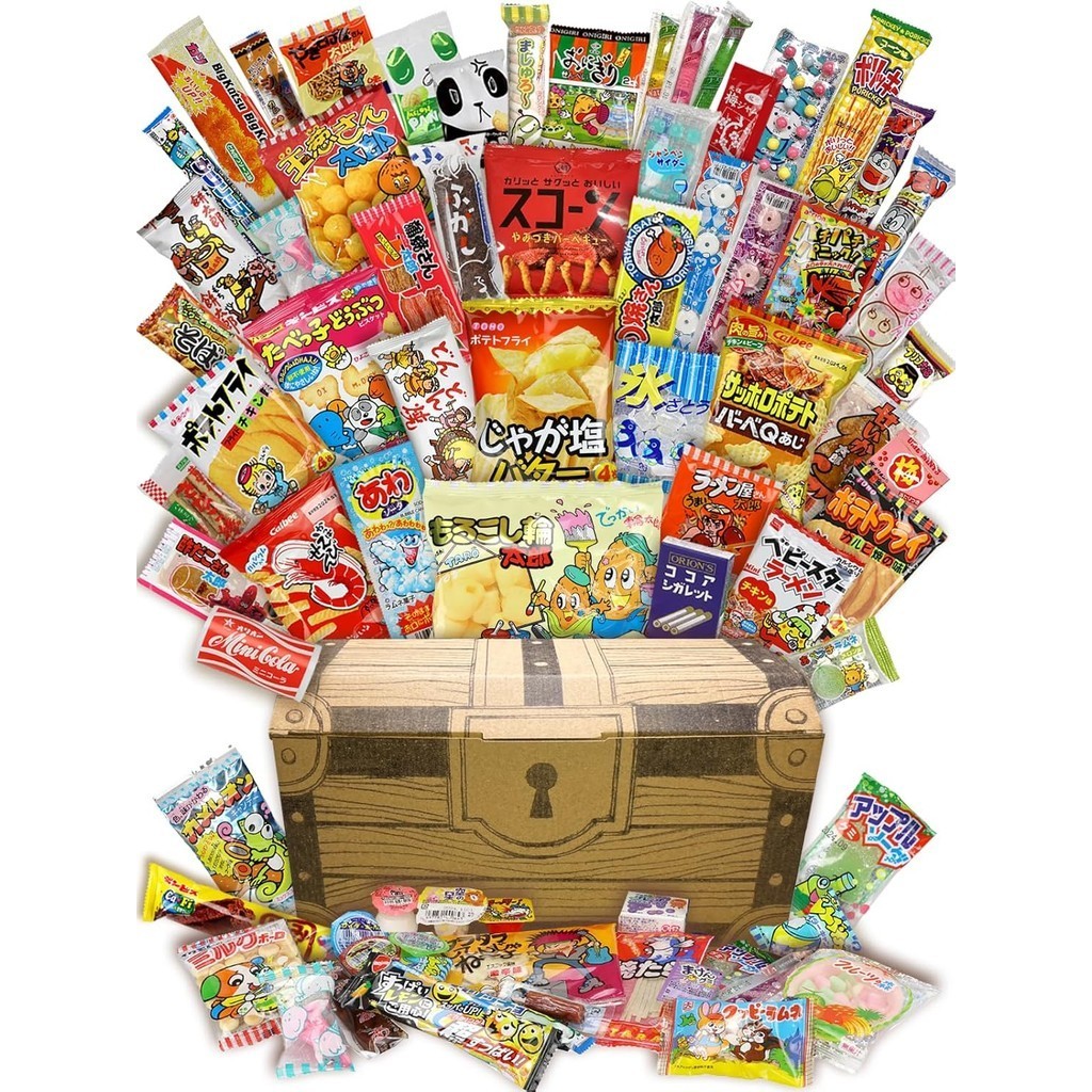 [Direct from JAPAN]"Assorted Candy" 60 kinds of candy, 65 pieces, treasure box is on the verge ...