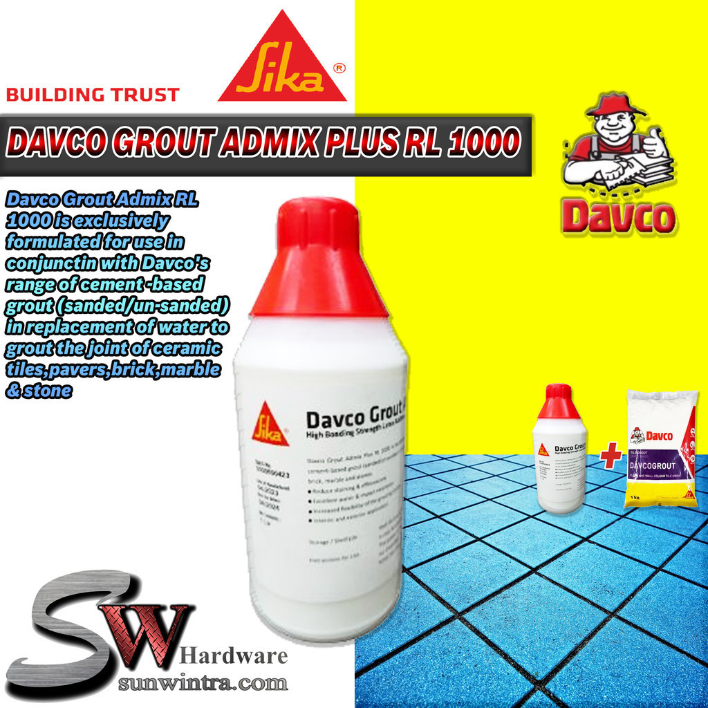 SIKA 1Litre Davco RL1000 Grout Admix Plus - High Bonding Strength Latex ...