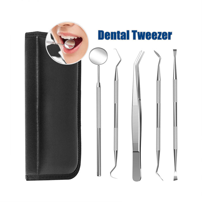 5 Pack Stainless Dental Tool Kit Dentist Teeth Clean Hygiene/pergigian ...