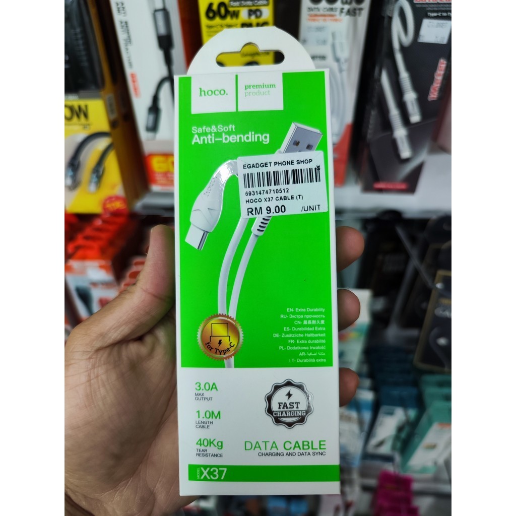 Hoco X37 Type-C 3A Fast Charging Data Cable 1 Meter | Shopee Malaysia