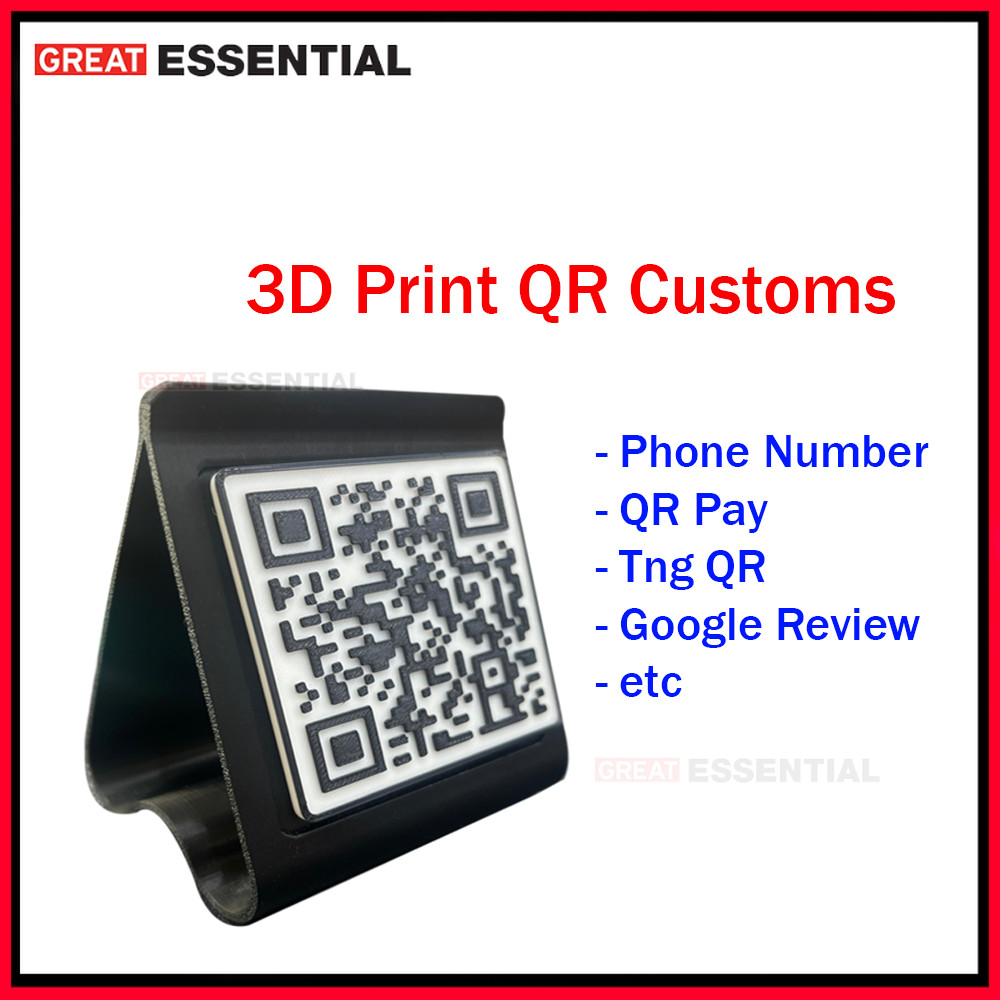 Custom QR Code 3D Print Touch QR Code Gift QR Pay Phone number Hard QR ...