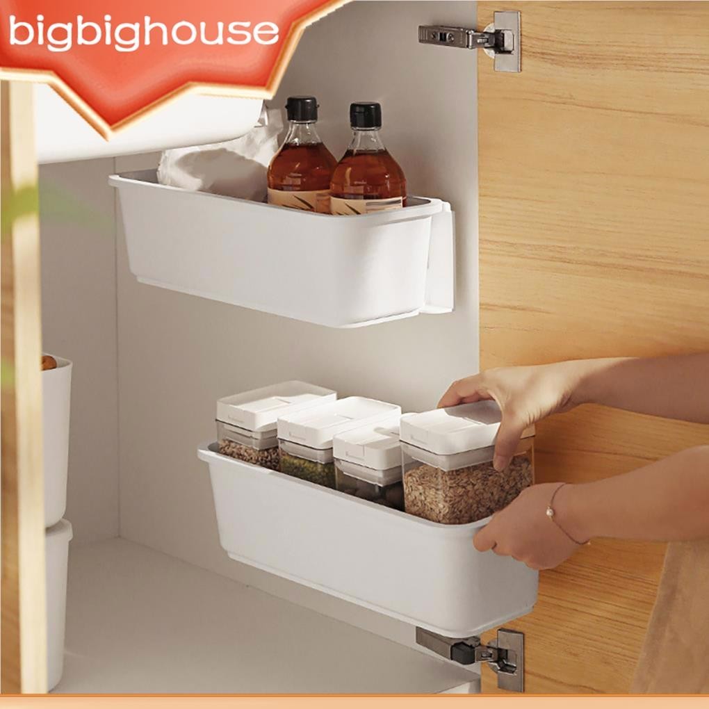 【Biho】 Kitchen Pull Out Cabinet Basket Organizer Slide Out Plastic ...