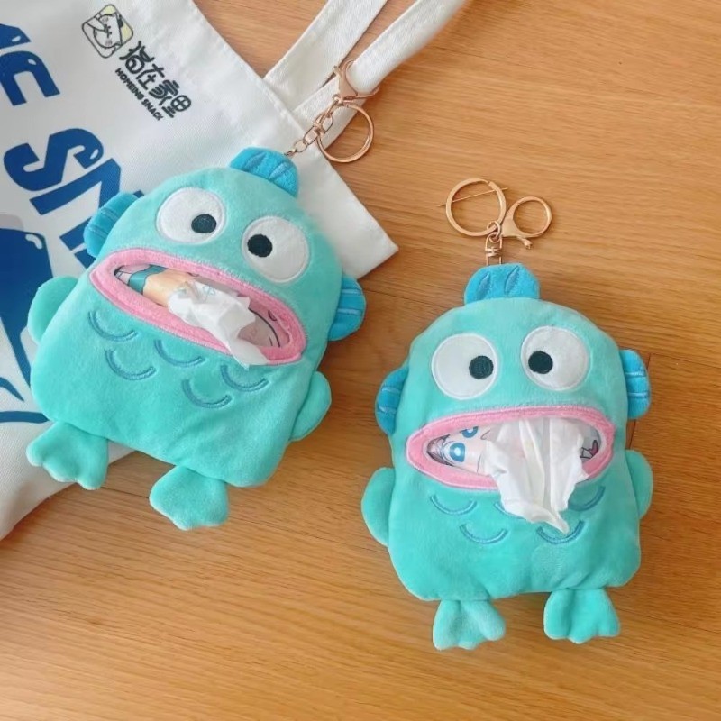 Hangyodon Plushie Doll Bag Pendant Anime Portable Plush Tissue Box ...