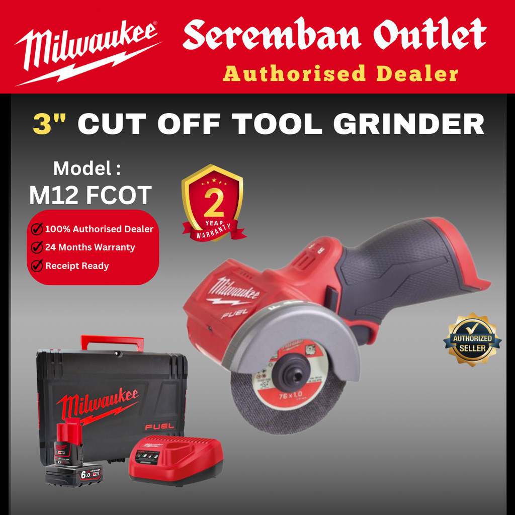 Milwaukee M12 Mini Grinder 3" / FCOT / Mini Grinder / Milwaukee Grinder ...