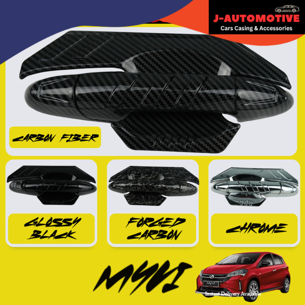 Perodua Myvi 2018 - 2024 Door Handle Bowl Cover Accessories Carbon ...