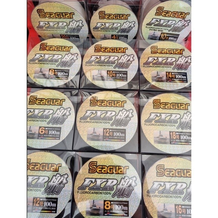 SEAGUAR FXR 100% FLUOROCARBON FISHING LEADER POPPING JIGGING CASTING BOTTOM 100MTR FISHING ...