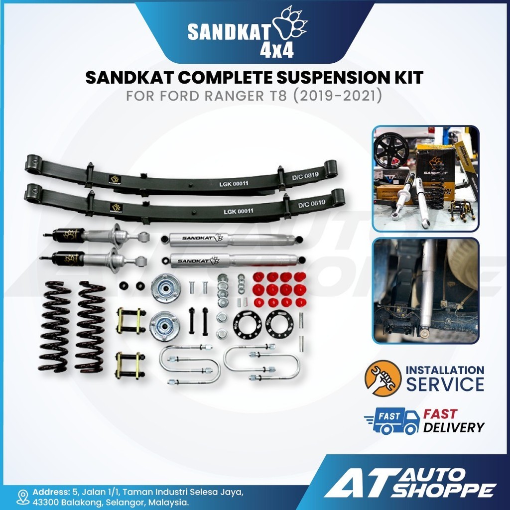 Sandkat Complete Suspension Kit - Full Set for Ford Ranger T8 (2019 ...