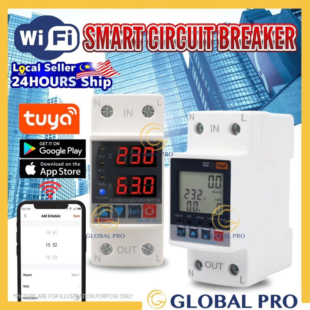 POTRIC SMART WIFI Power Monitoring Meter 63A Smart Meter Timer Control ...