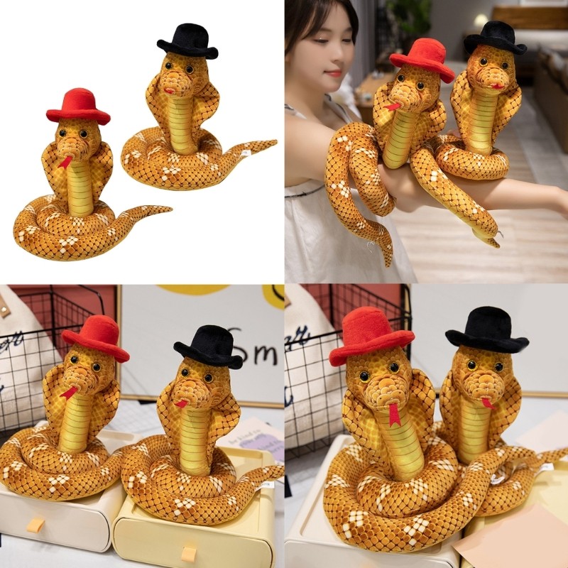 blg Stuffed Animals 2025 Snake New Year Mascots Toy Soft Snake Figure 2025 Snake Mascots ...