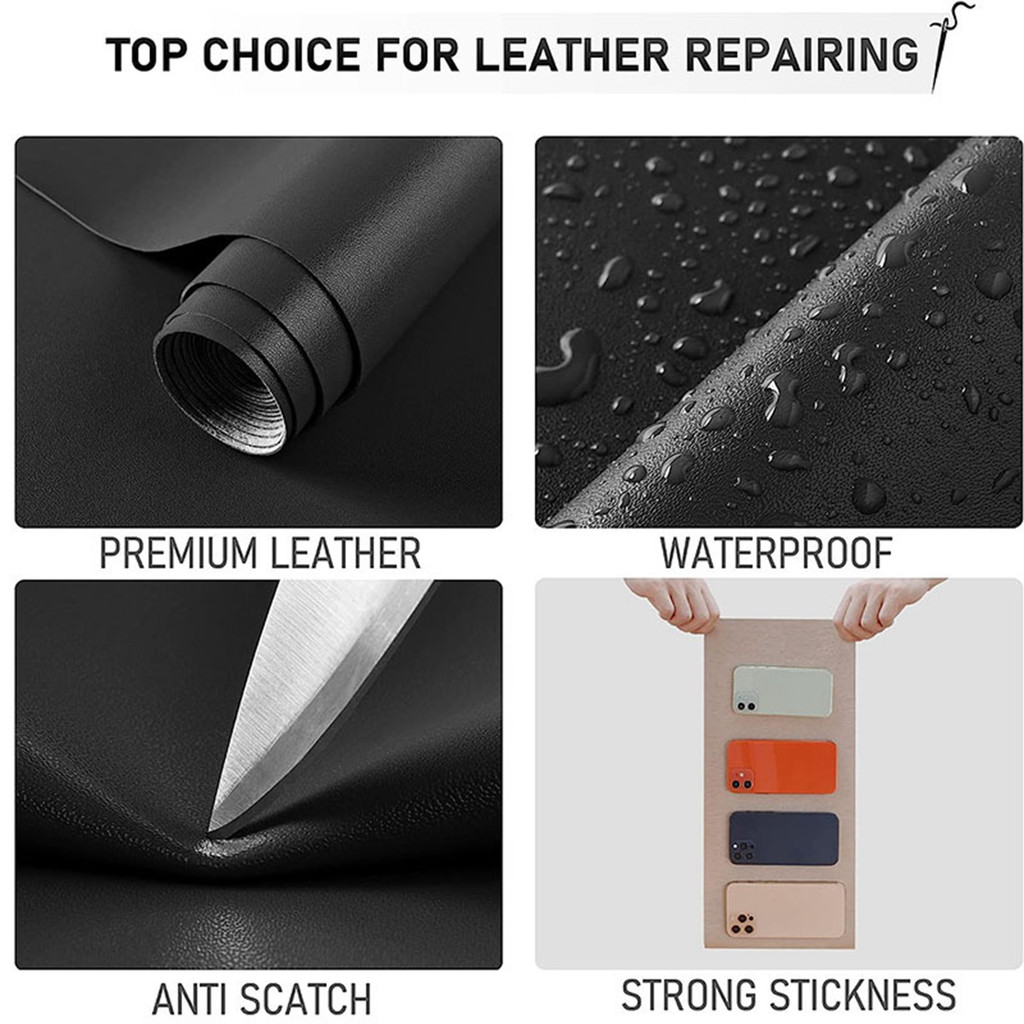 JING 20X120cm Self Adhesive Leather Repair Tape DIY Leather Repair ...