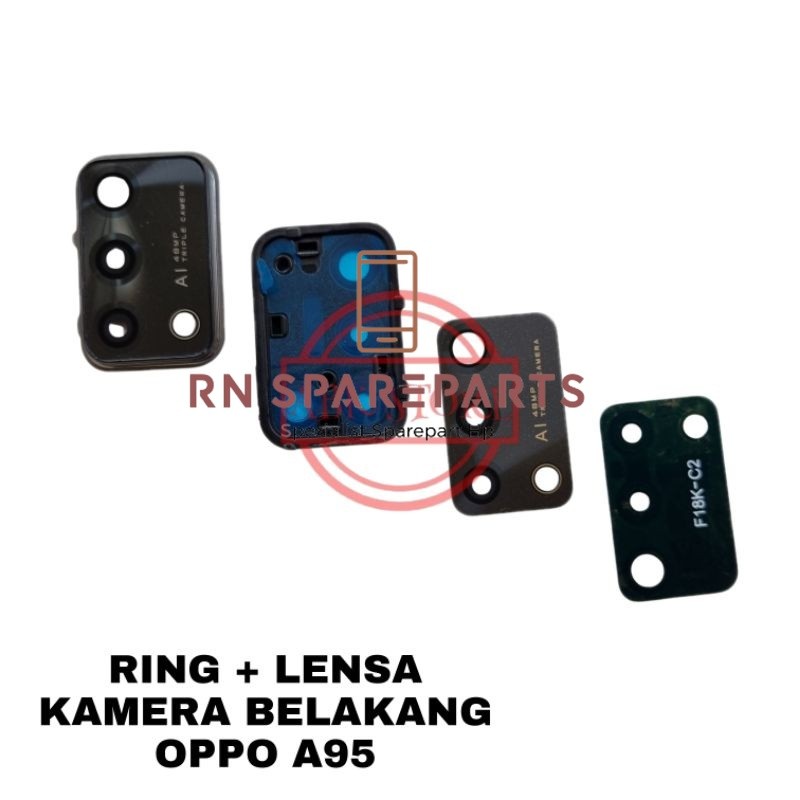 Original OPPO A95 4G CAMERA LENS RING / REAR CAMERA GLASS (RN ...