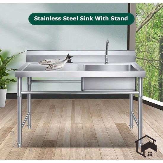 🔥READY STOCK🔥Stainless Steel Sink Pool With Stand Kitchen Sink With ...