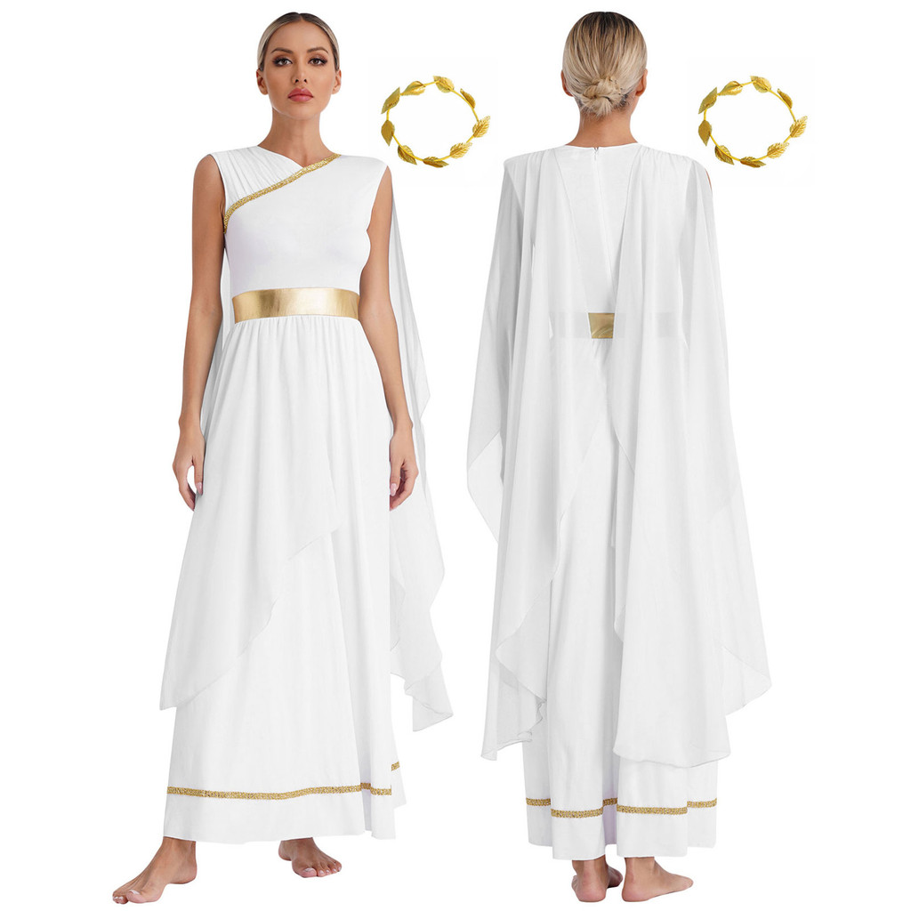 Yeahdor Roma Costume Womens 2 Piece Gorgeous Empress Toga Dress Sexy ...