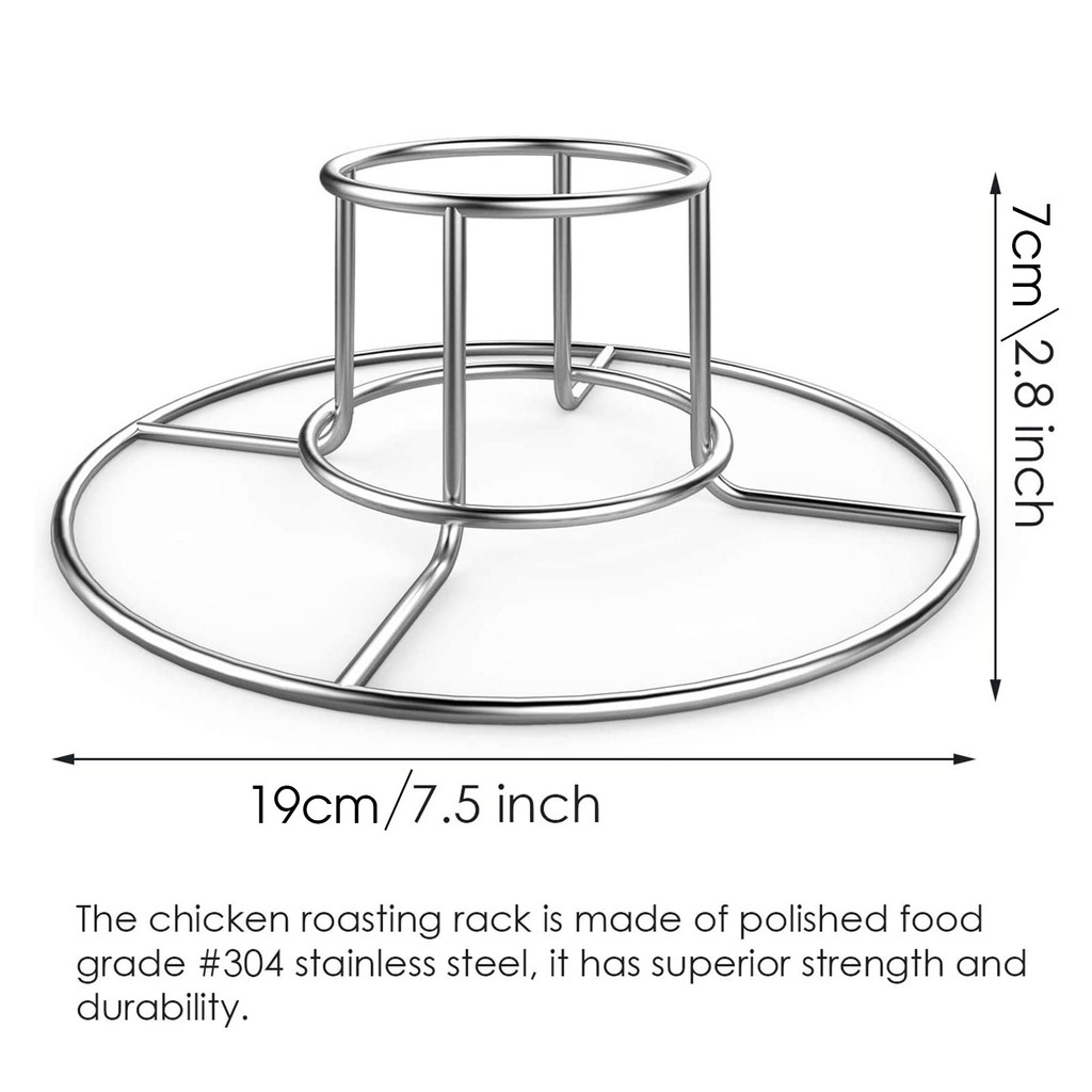 Stainless Steel Chicken Grill Stands Chicken Roasting Rack for Outdoor ...