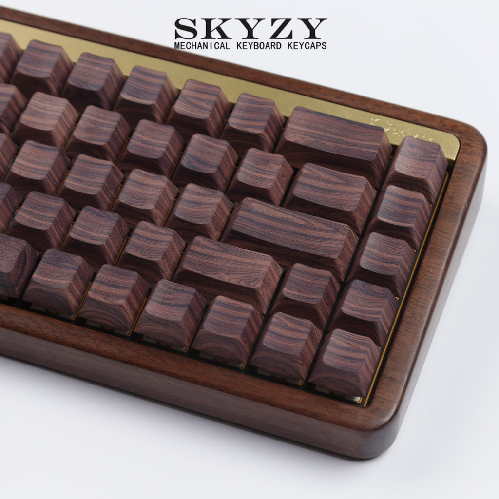 Walnut Keycaps Cherry Profile wooting Side engraving Penetrating Light ...