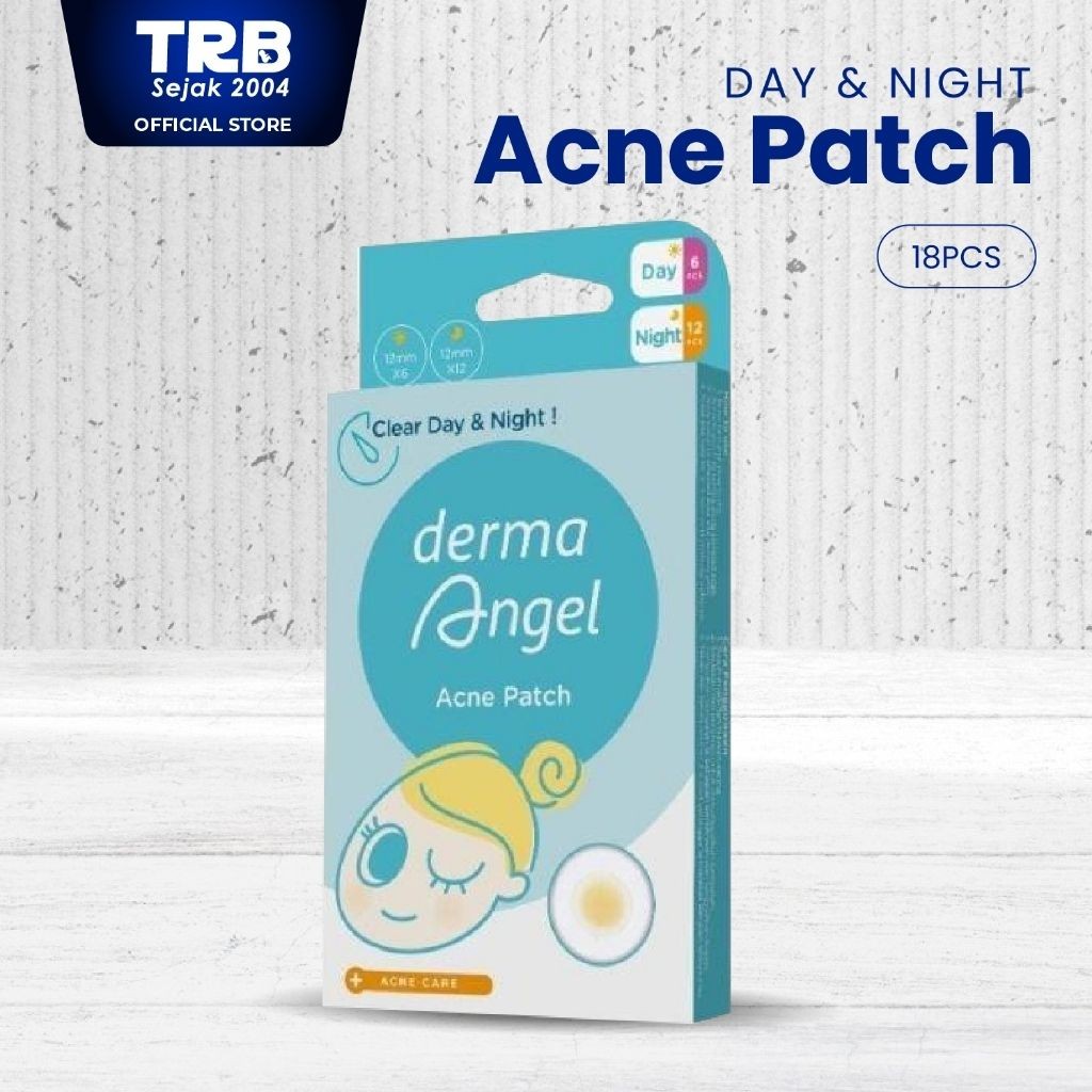 [ Promo 18 pcs ] DERMA ANGEL Acne Patch / Jerawat / Day 6s + Night 12s ...