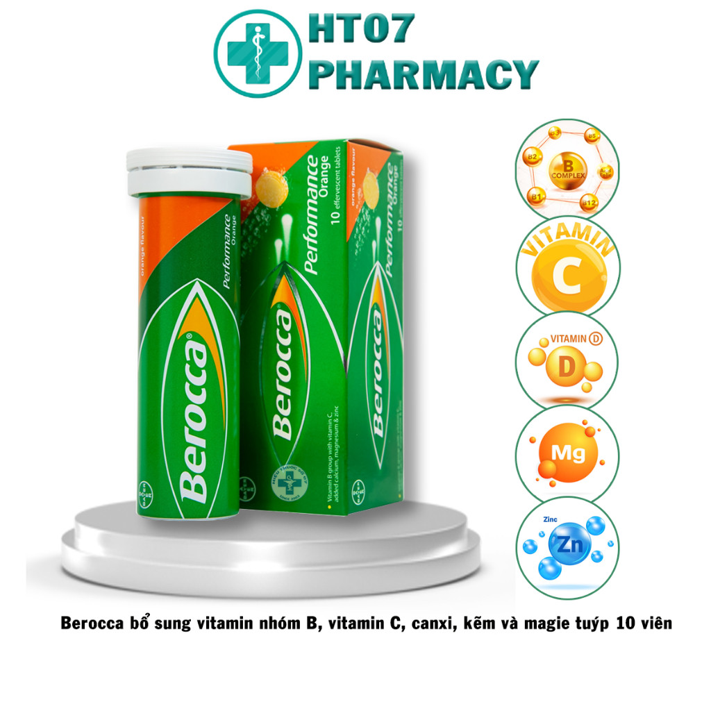 Berocca effervescent tablets tube of 10 tablets - Multivitamin ...