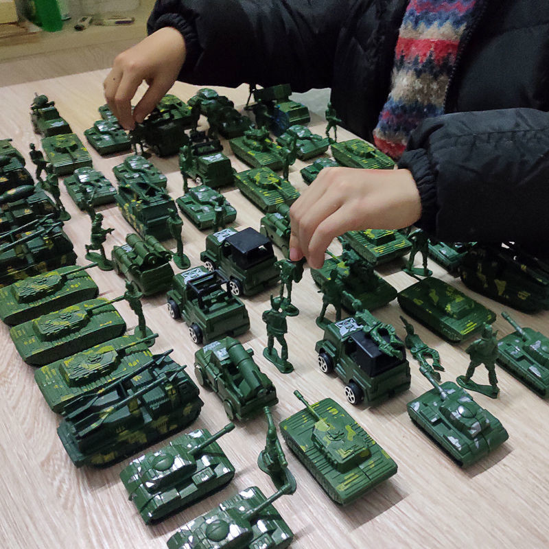 Children's Military World War II Soldier Model Army Corps Soldier Tank ...