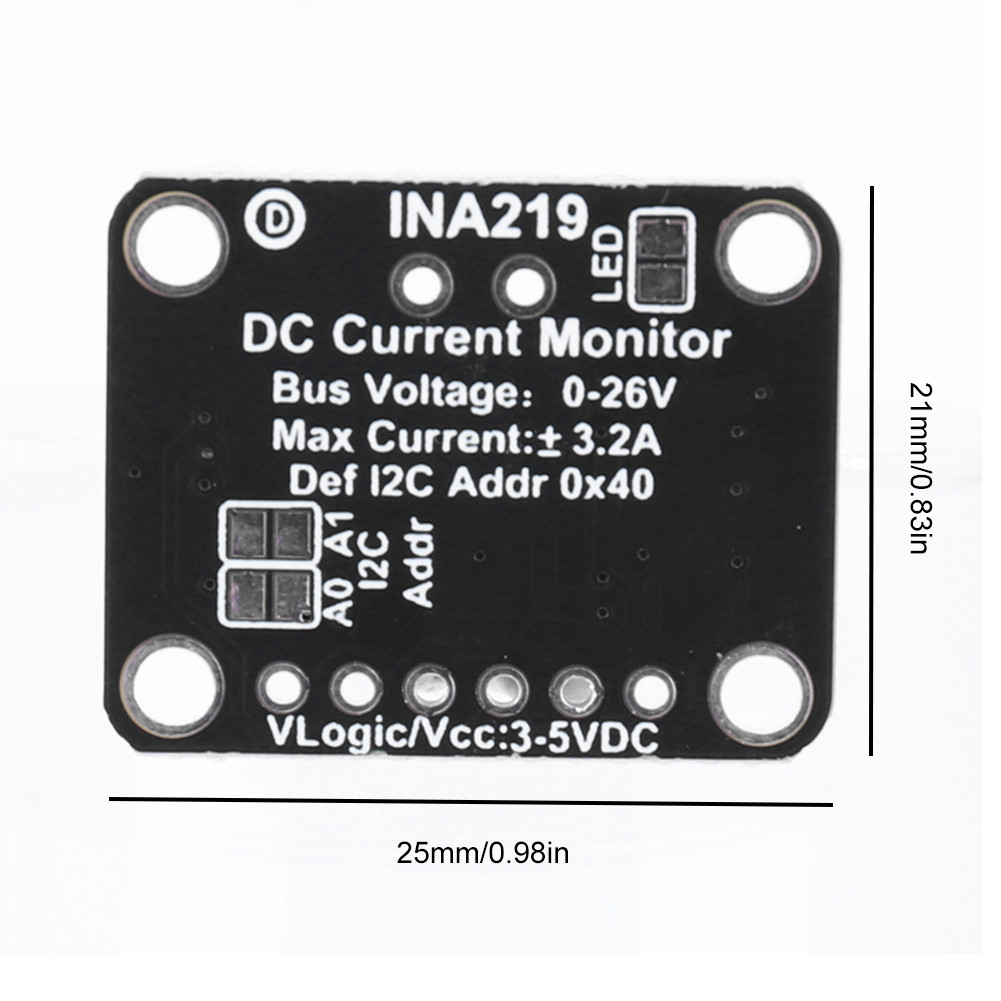 INA219 DC Current/Power Monitoring Sensor Module I2C Interface DC 3V-5V ...