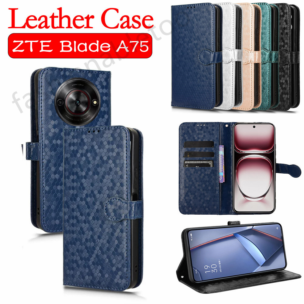 Flip Leather Phone Case For ZTE Blade A75 A73 A 75 A 73 BladeA75 ...
