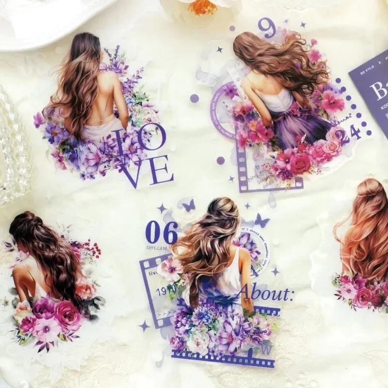 10Sheets PET Stickers Package Frozen Back DIY material decoration ...