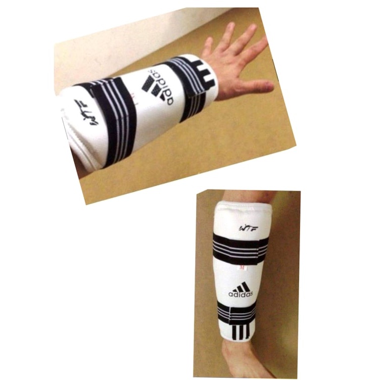 Adidas Taekwondo Karate Silat Kungfu Boxing Protect Shin Foot Guard ...