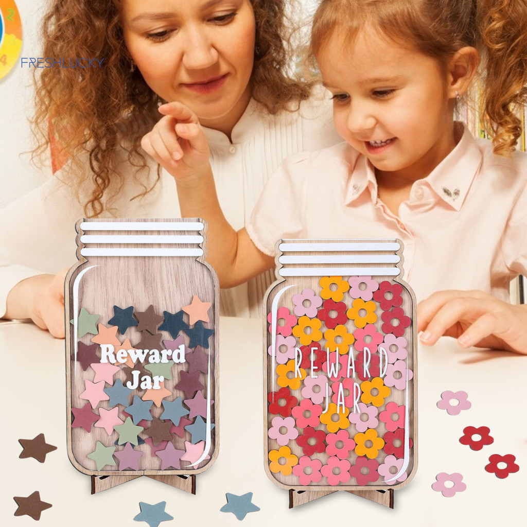Classroom Motivation Tool Motivational Chart for Kids Wooden Reward Jar ...