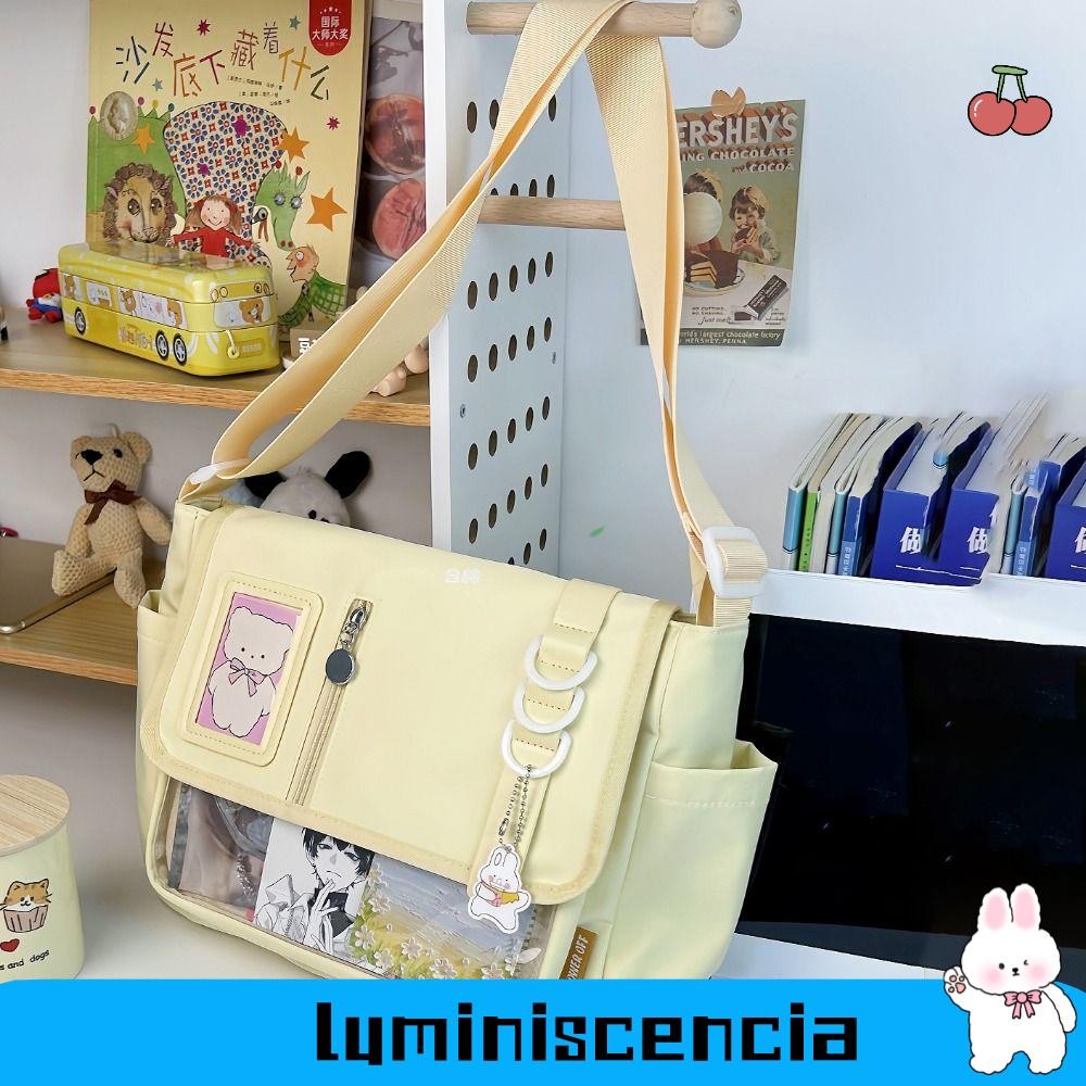 LUMINISCENCIA JK Ita Bag, Waterproof Japanese Transparent Crossbody Bag, Y2K DIY Display Plate ...