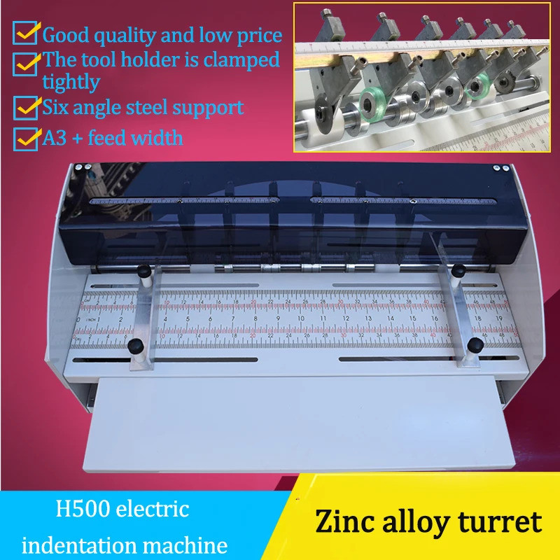 H500 Electric Creasing Machine 220V Paper Cutting Machine Folding Line ...