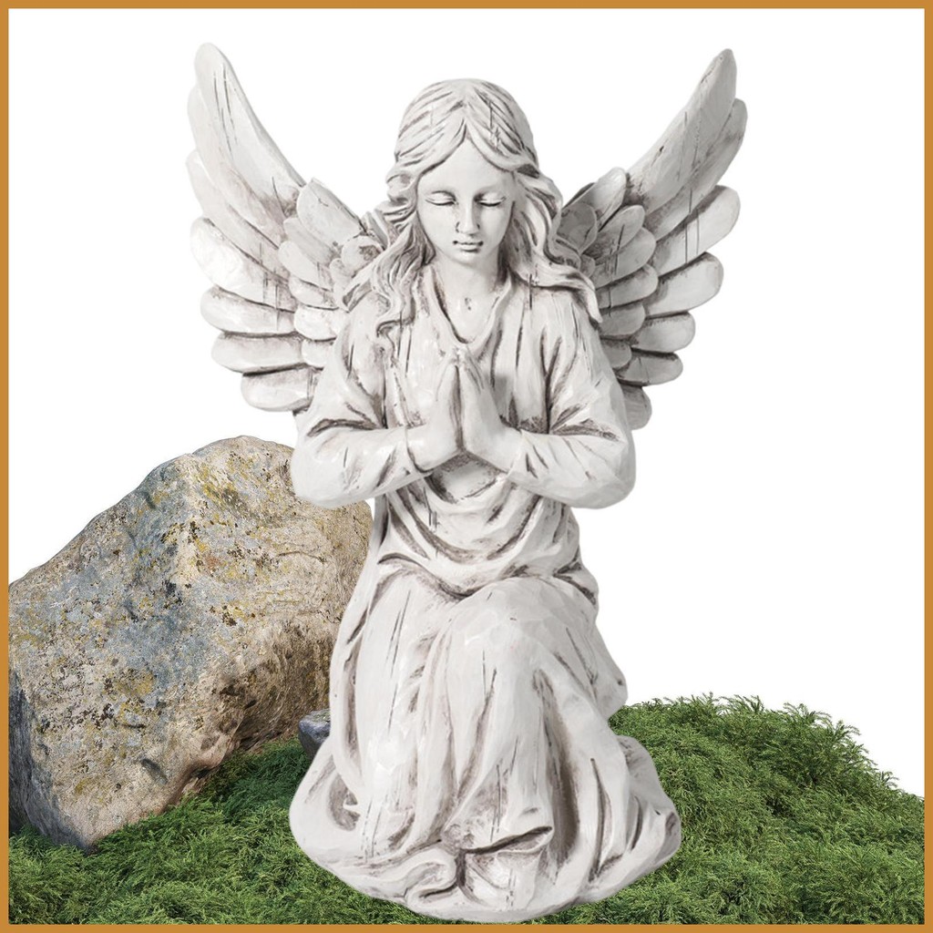 Garden Angel Statue Patio Lawn Resin Angel Decor Religious Garden ...
