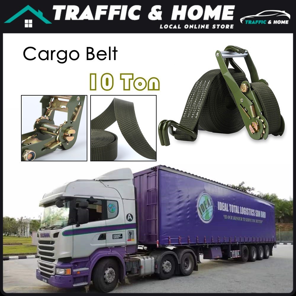 10M Cargo Strap Belt Set Ratchet Tie Heavy Duty Ratchet Tie Down Cargo ...