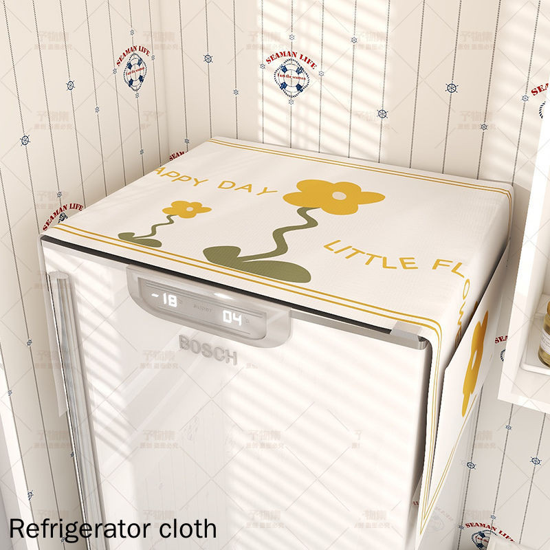 Small Fresh Flowers Refrigerator Dust Cover Cloth Single and Double ...