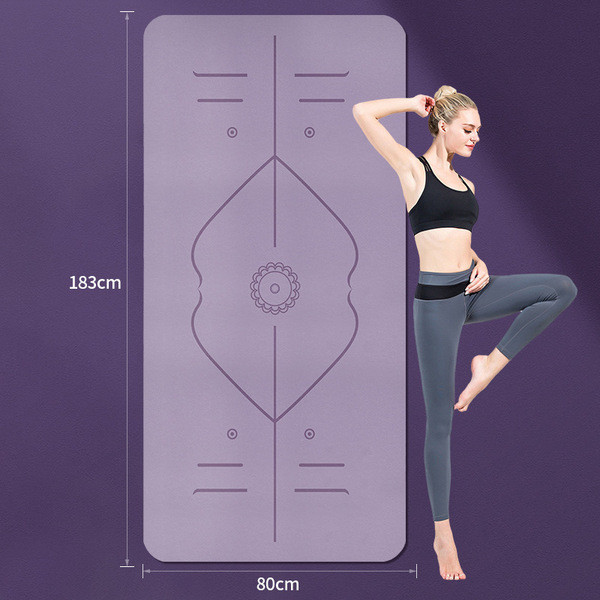 yoga mat yoga map yoga mat anti slip Kilang langsung TPE dua warna ...