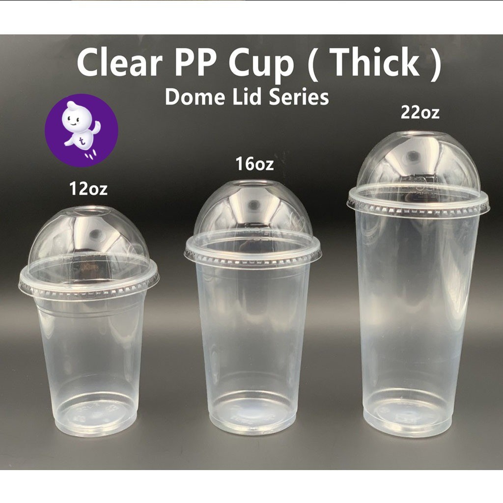 100 pcs 95mm PP Y cups with lids disposable cups 8OZ/12OZ/16OZ/22OZ ...