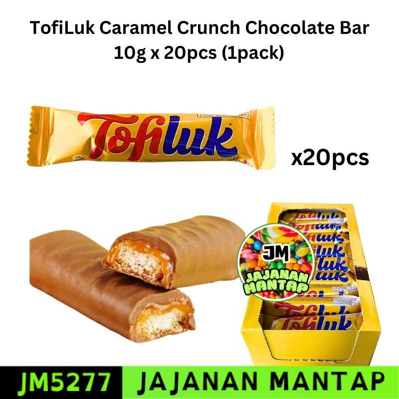 Tofiluk Caramel Crunch Chocolate bar 10g x 20pcs Halal Jajan Viral ...