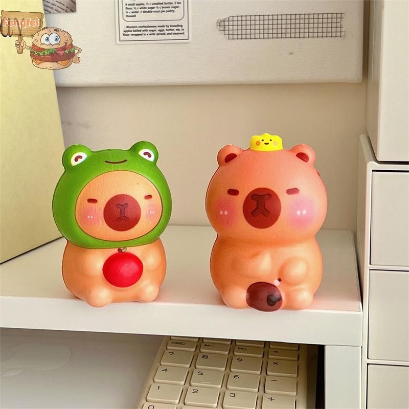 feng Cartoon Cute Headgear Capybara Squeeze Toy Silicone Slow Rebound ...