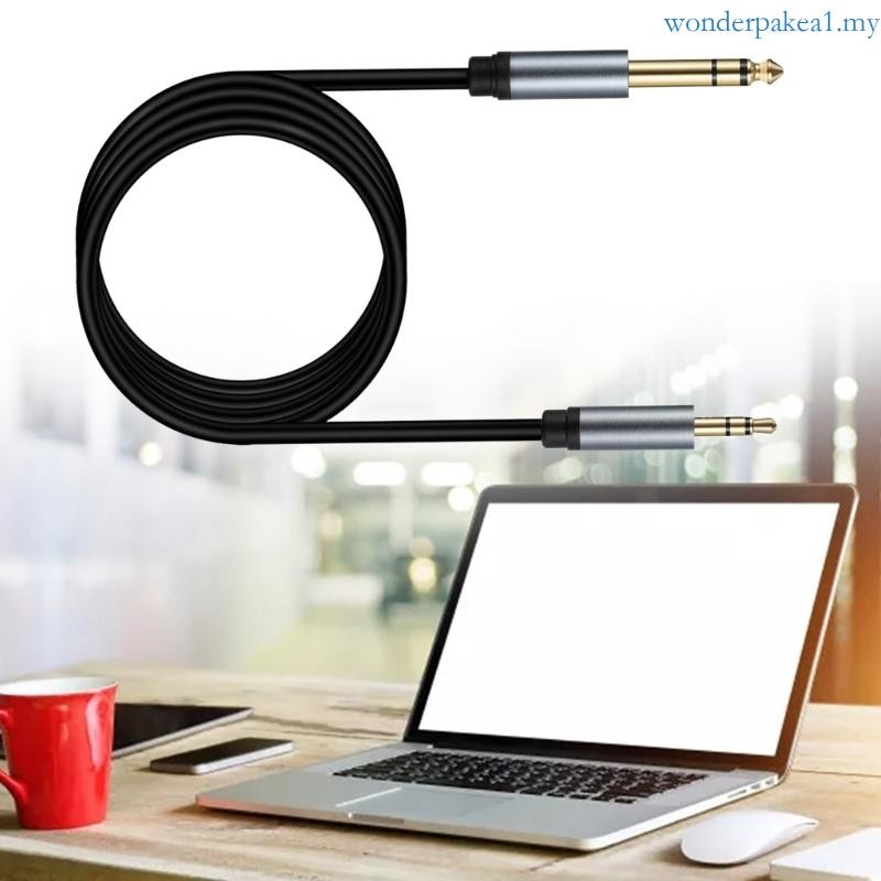 wonderpakea1 6 35mm Stereo to 3 5mm Stereo Male Aux Stereo Plug Cable ...