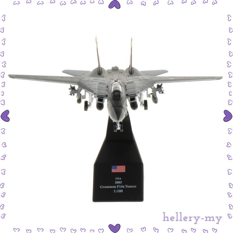 [HelleryMY] 1:100 Scale F-14 Fighter Plane Model Diecast Plane Model ...
