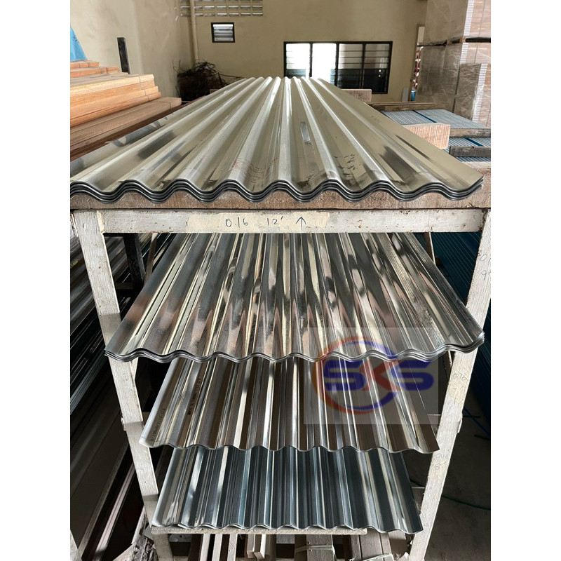 SKS 3'-12' corrugated metal zinc sheet GI roofing atap kampung ombak ...