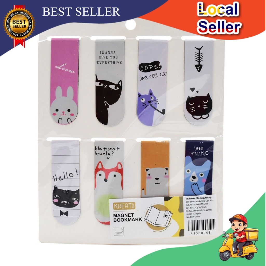 (8pcs) Penanda Halaman Magnet, Penanda Buku Magnet, Kreati Magnet Bookmark | Shopee Malaysia