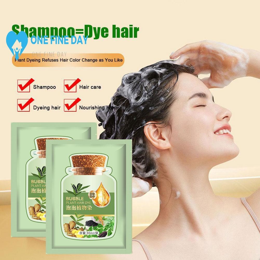Bubble Hair Dye In Bag Plant Hair Dye Lazy People Bubble Hair Shampoo Hair Diy Coloring Dye E8d0 ...