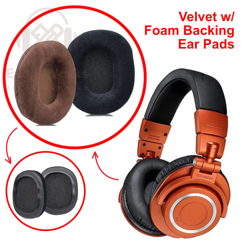 Replacement Ear Pads Velvet For Audio Technica ATH M50 M50X M40 M40X ...