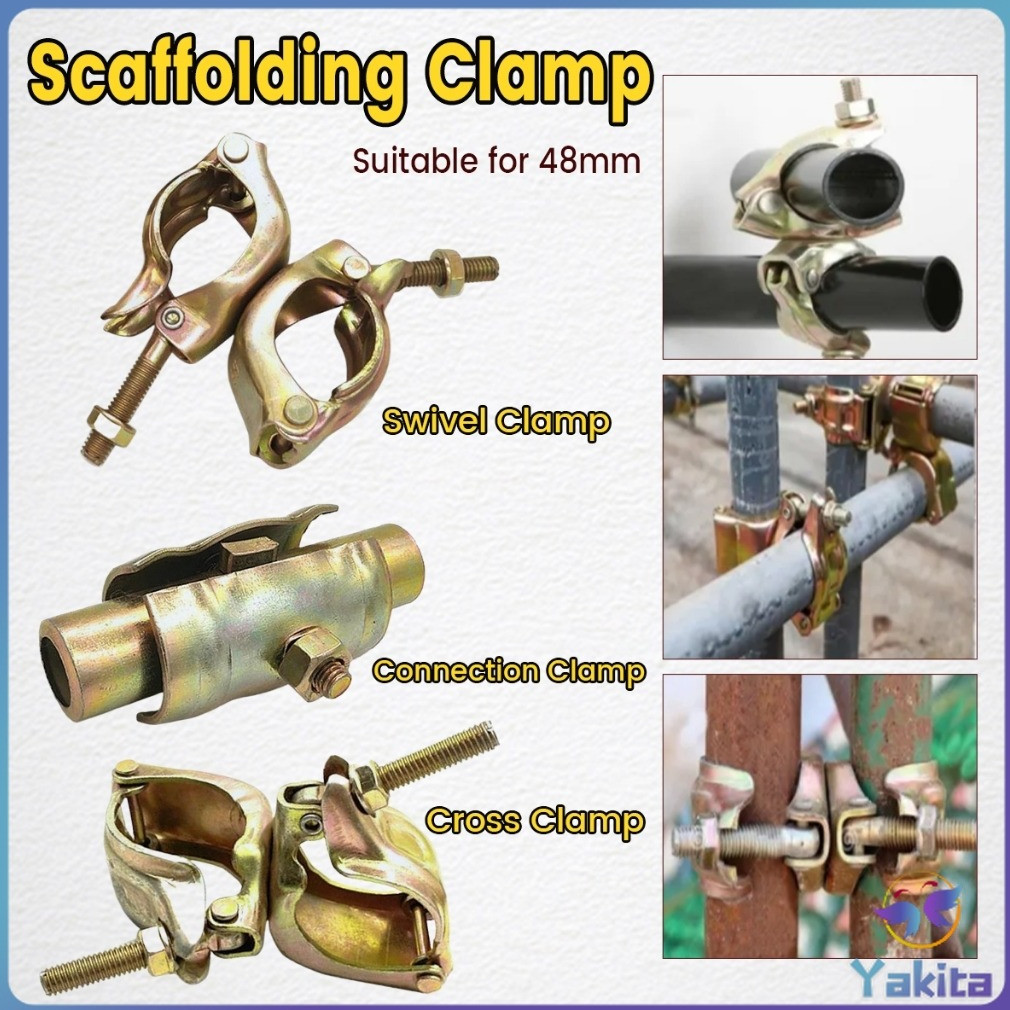 Yaki Scaffolding Clamp Swivel Clamp Connection Clip 48*48mm | Shopee ...
