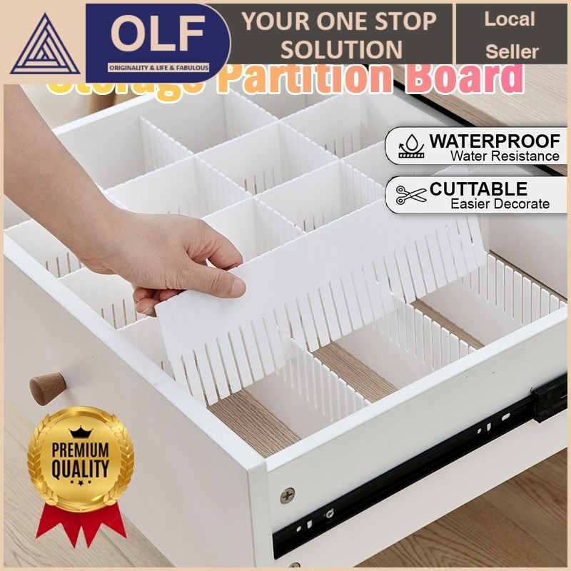 DIY Grid Drawer Divider Adjustable Drawer Divider Partition Organizer ...