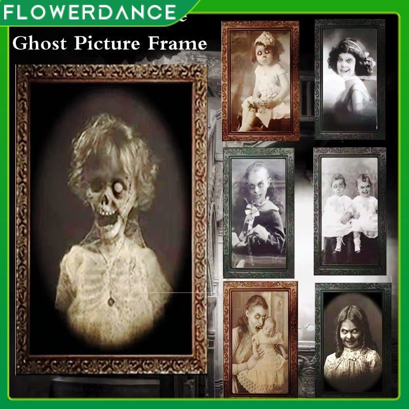 Halloween Scary Wall Decor 3d Changing Face Moving Picture Frames ...
