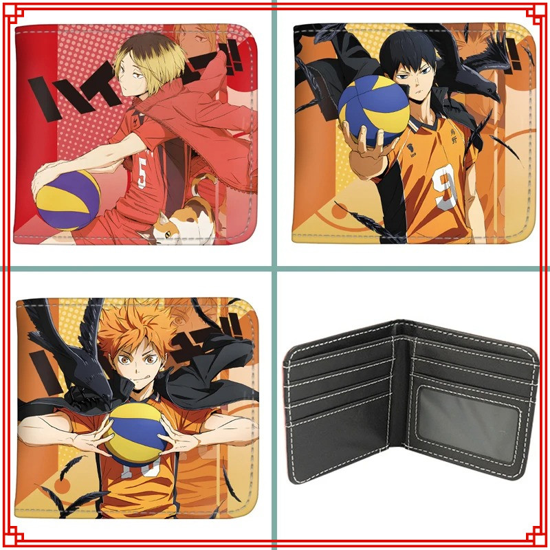 Anime Haikyuu!! Hinata Shoyo Short PU Leather Wallet Cute Cartoon Tobio ...