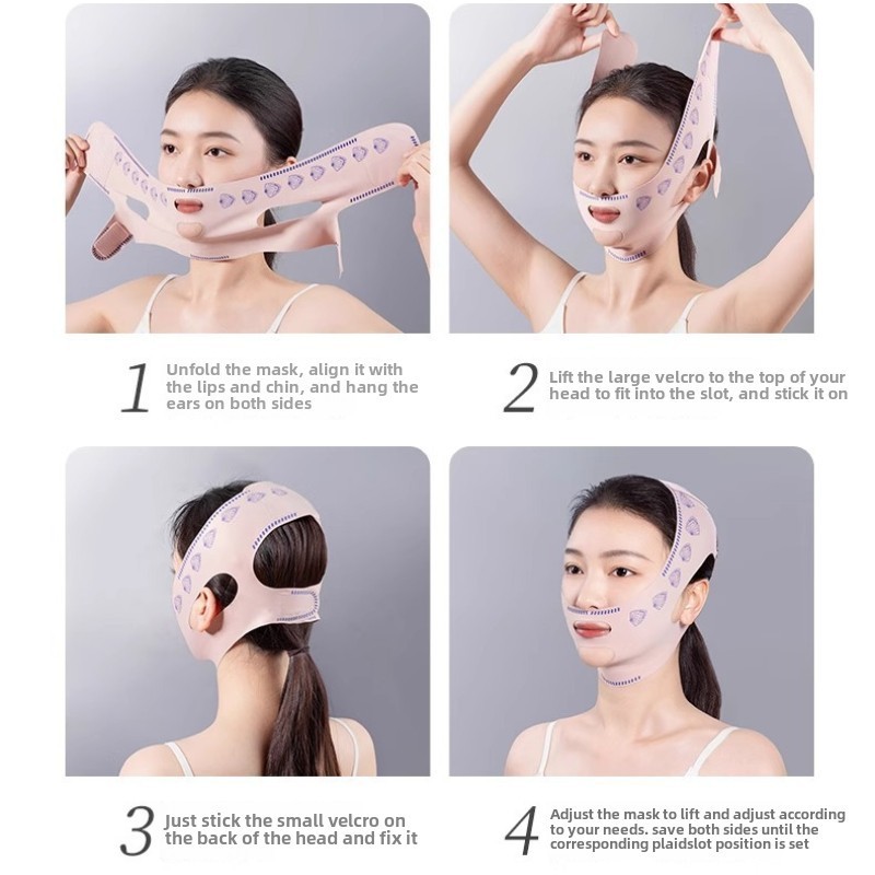 V Face Lifting Mask - Day Night Bandage for Firming Sagging Skin Double ...