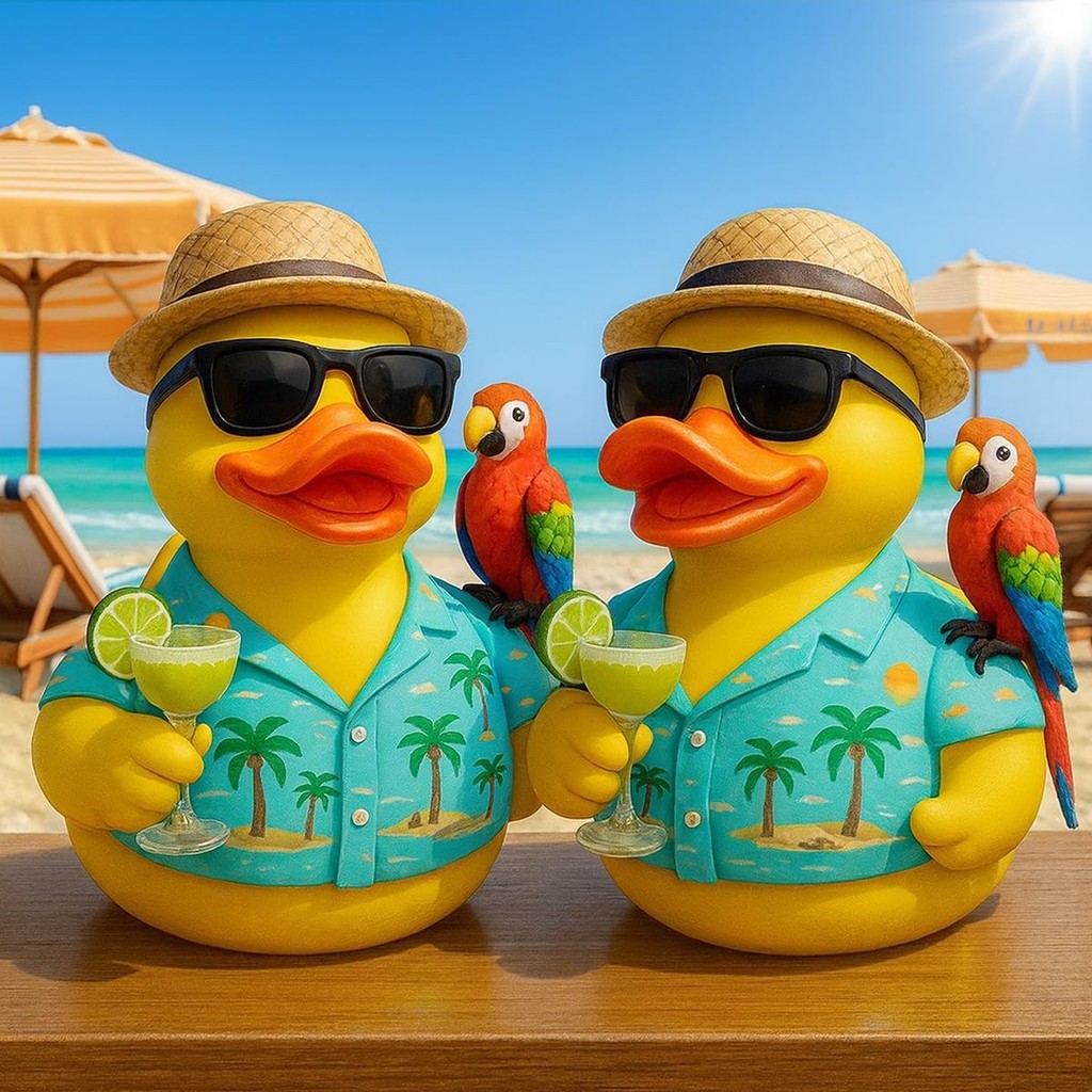 Jimmy Buffet Memorial Duck – Tropical Music Tribute Duck Figurine for ...